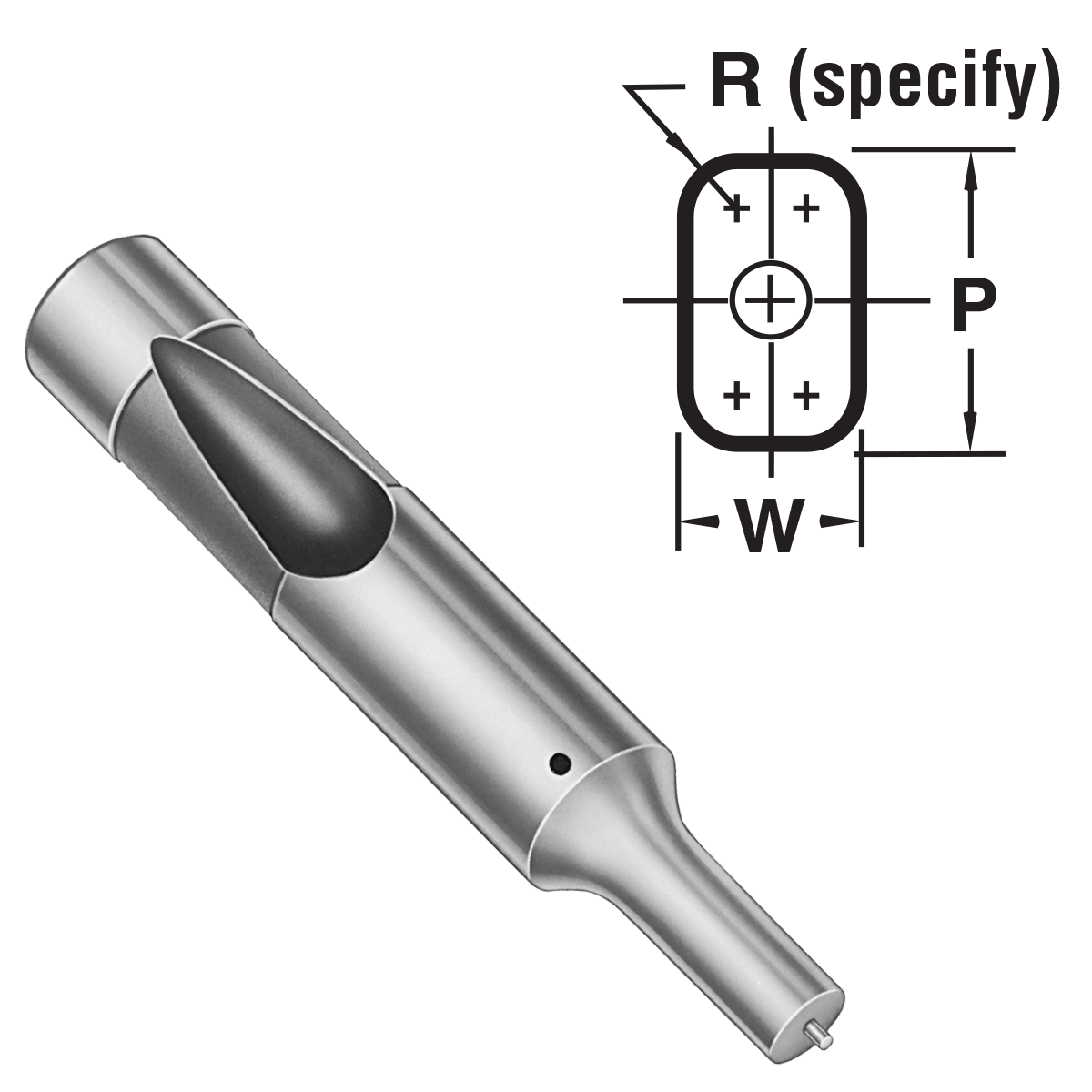 HJK - Ball Lock Jektole Punch - Radius Rectangle